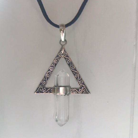 Jewelry | Handcrafted Silver And Pointed Crystal Amulet | Poshmark
